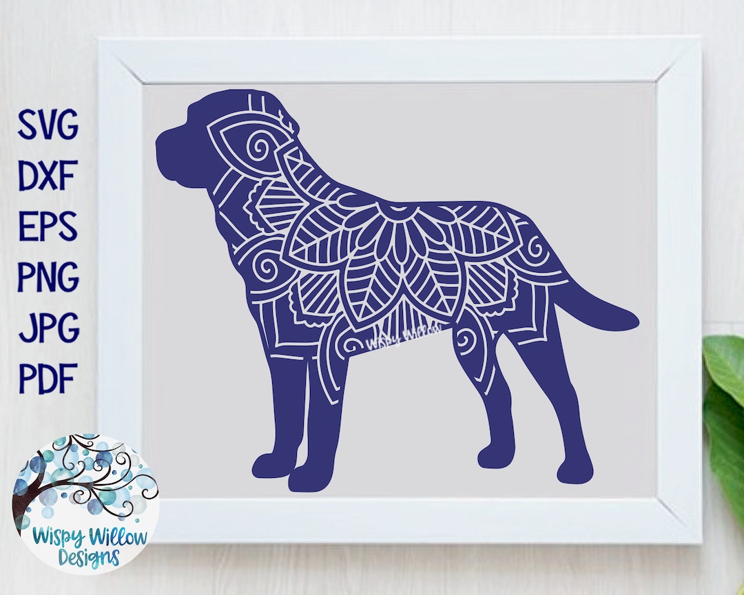 Labrador Retriever Mandala SVG, Dog Mandala SVG, DXF, Png, Labrador Svg ...