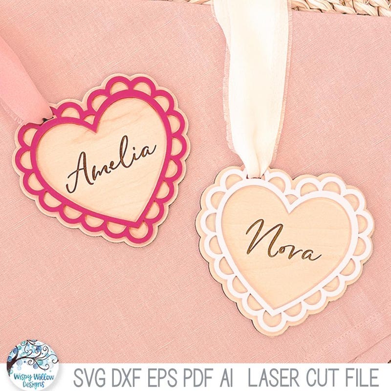 Lace Heart With Name - Etsy