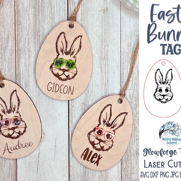 Bunny Tag Svg - Etsy