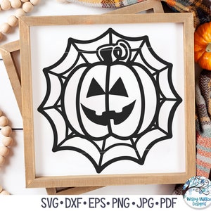 Halloween Bundle SVG for Cricut, Flying Witch on Spider Web, Jack O ...