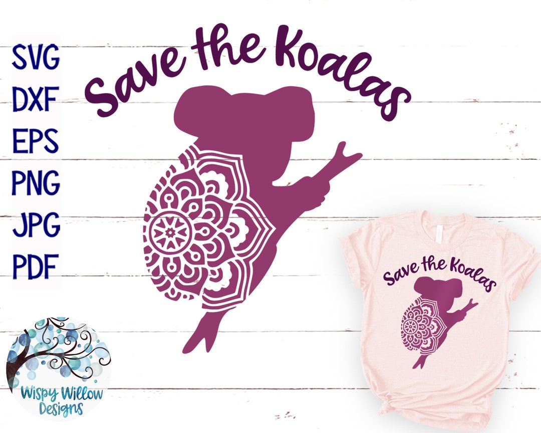 Save the Koalas SVG, DXF, Png, Eps, Jpg, Koala Mandala, Koala ...