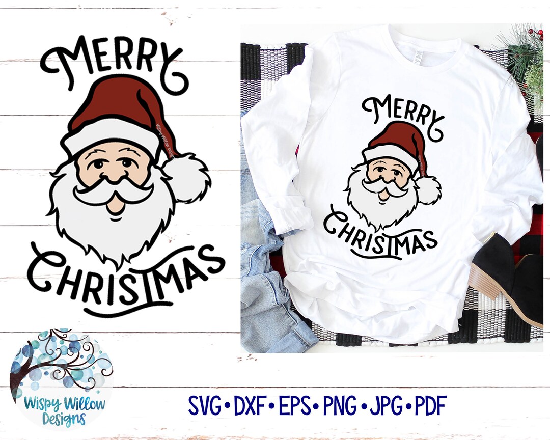 Merry Christmas Santa SVG, DXF, Jpg, Png, Christmas SVG, Santa Claus ...