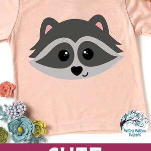 Cute Raccoon Face SVG, Baby Raccoon PNG Clipart, Woodland Animal, Baby ...