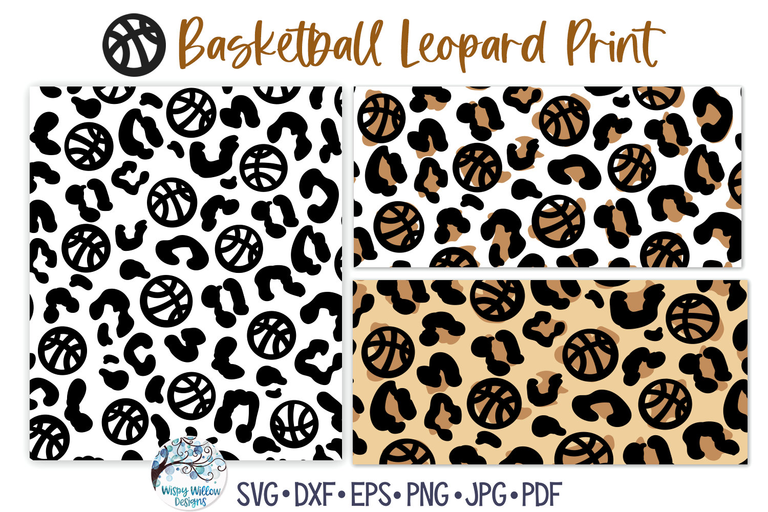 Basketball Leopard Print SVG Bundle for Cricut Sports Animal - Etsy
