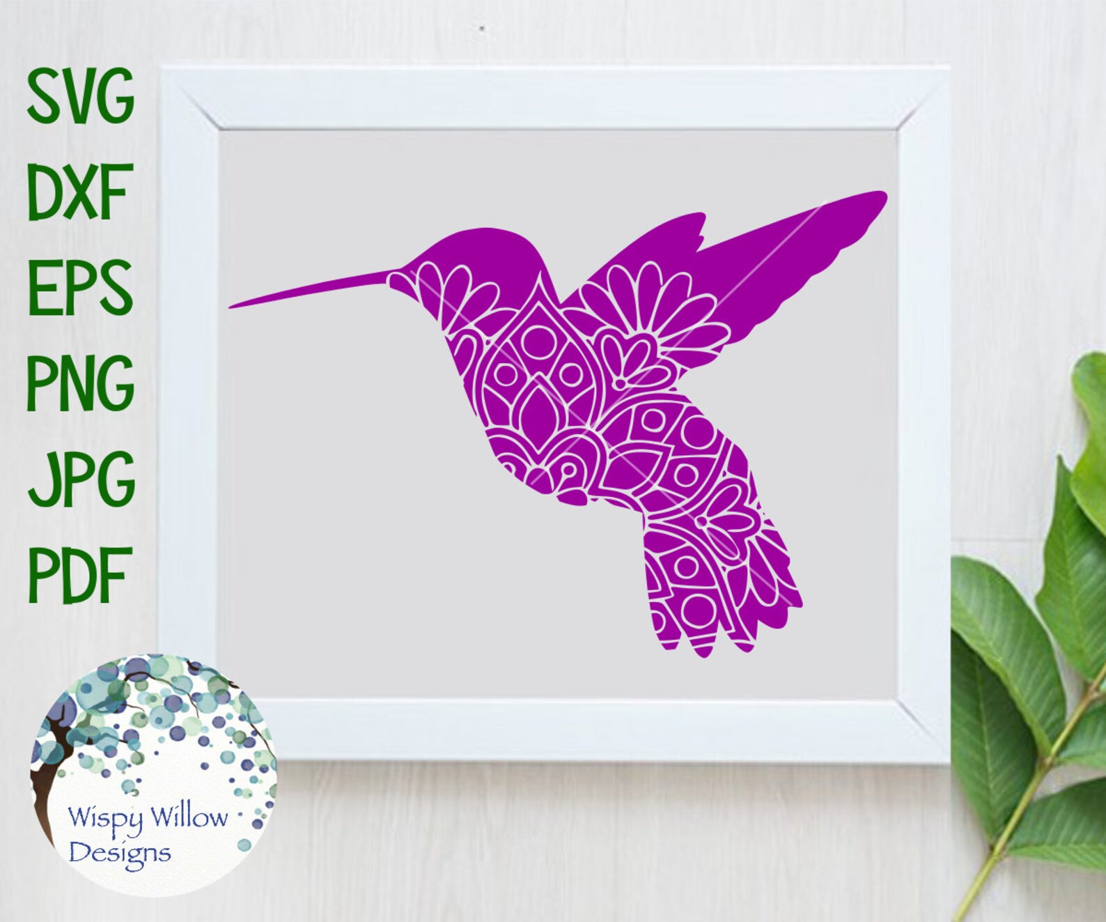 Hummingbird Mandala SVG Mandala Bird SVG Intricate Humming - Etsy