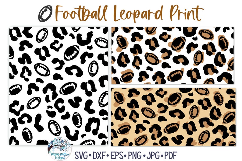 Football Leopard Print SVG Bundle for Cricut Sports Animal - Etsy