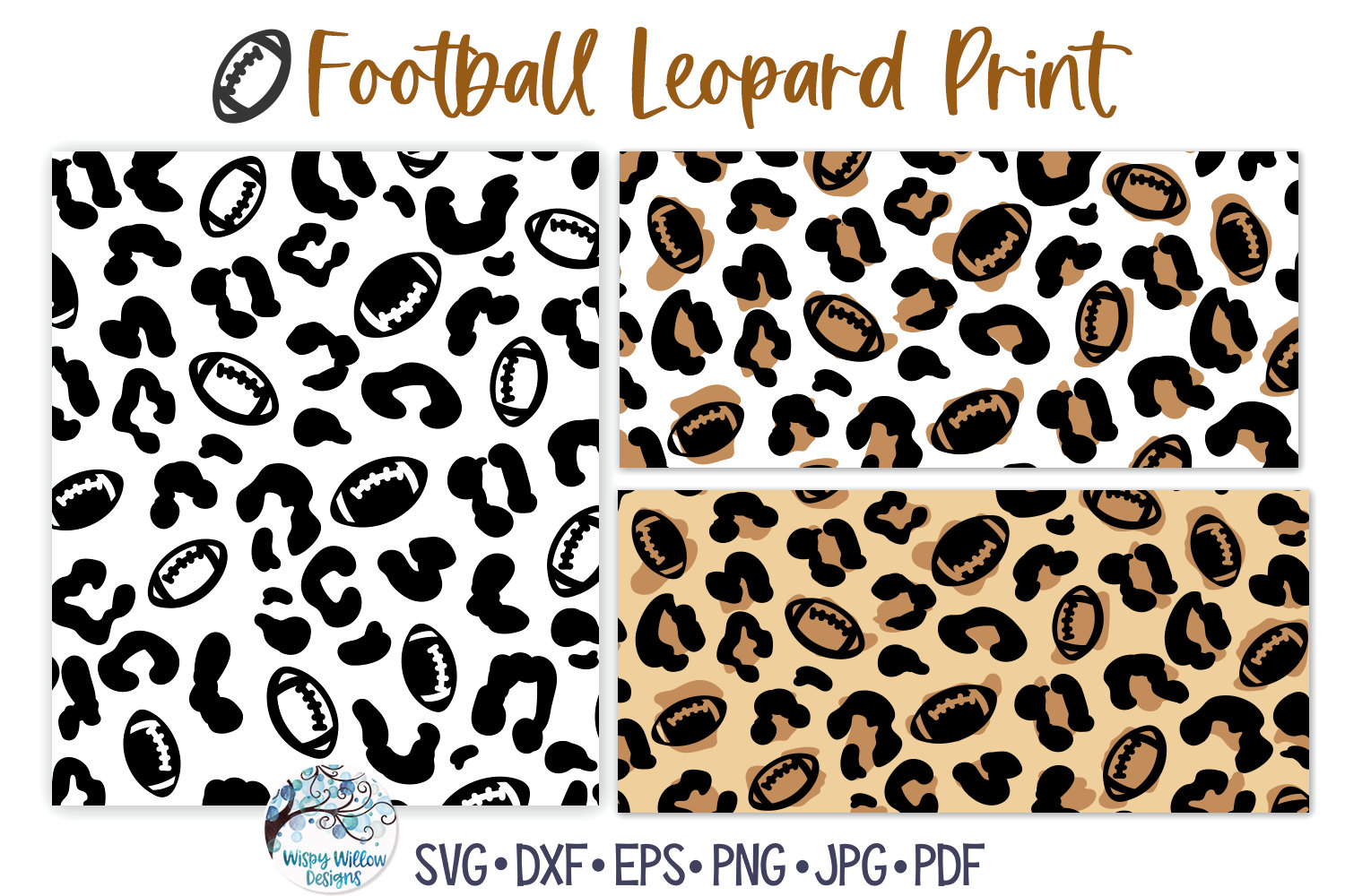 Football Leopard Print SVG Bundle for Cricut Sports Animal - Etsy