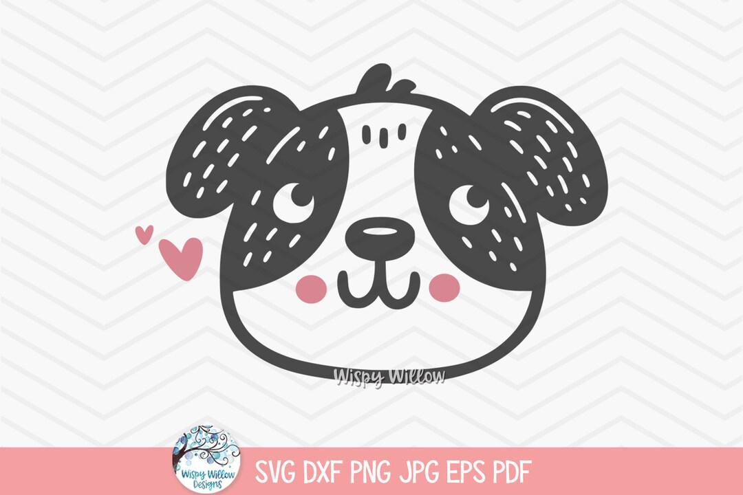 Dog SVG for Cricut, Cute Baby Puppy Face, Pet Animal Clipart PNG, Baby ...
