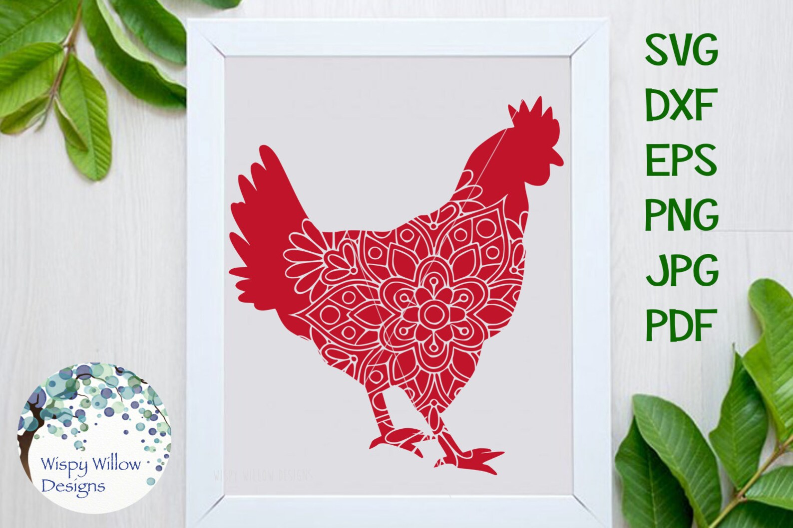 Farm Animal Mandala SVG Bundle, DXF, Horse, Pig, Chicken, Hen, Rooster ...