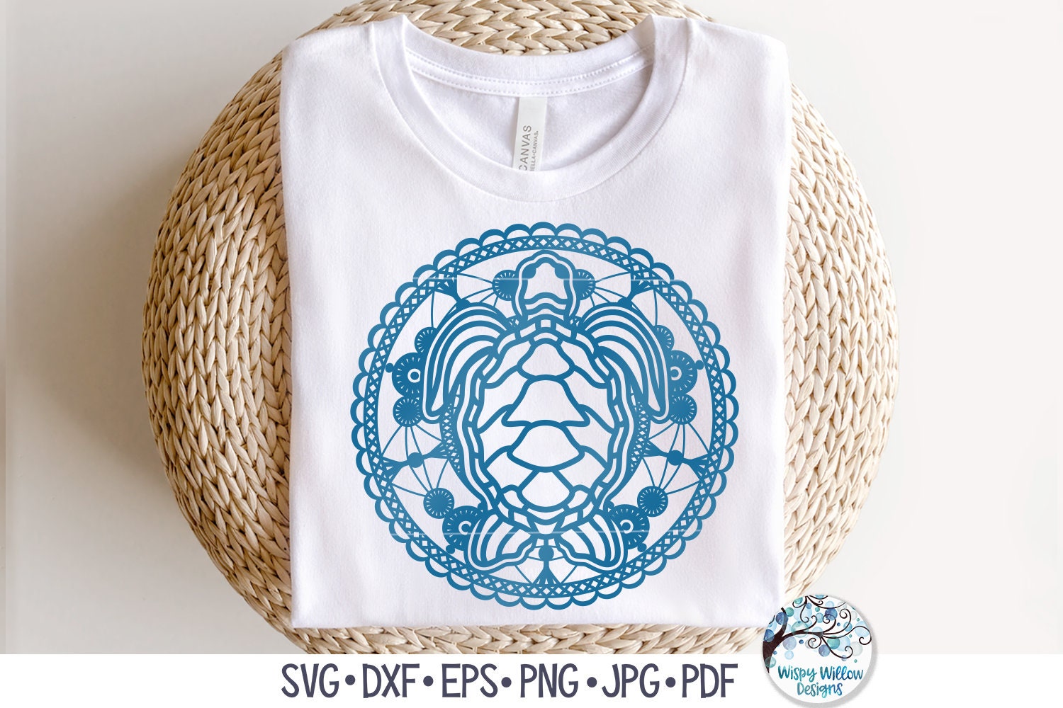 Sea Turtle Mandala SVG DXF Turtle Zentangle SVG Intricate - Etsy