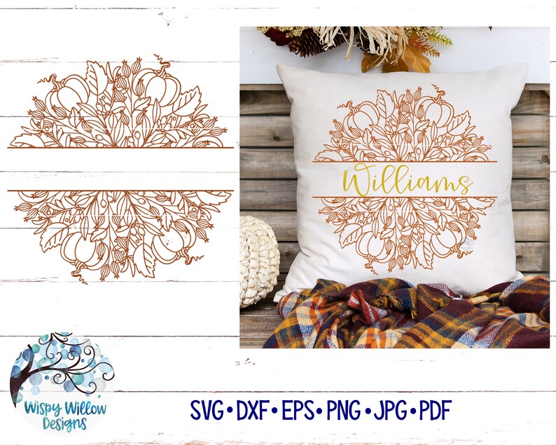 Split Pumpkin Mandala SVG Fall Svg Fall Mandala Svg Fall - Etsy