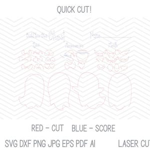 Build Your Own Ghost SVG File for Laser Cutter, Cute Halloween Pop Out ...