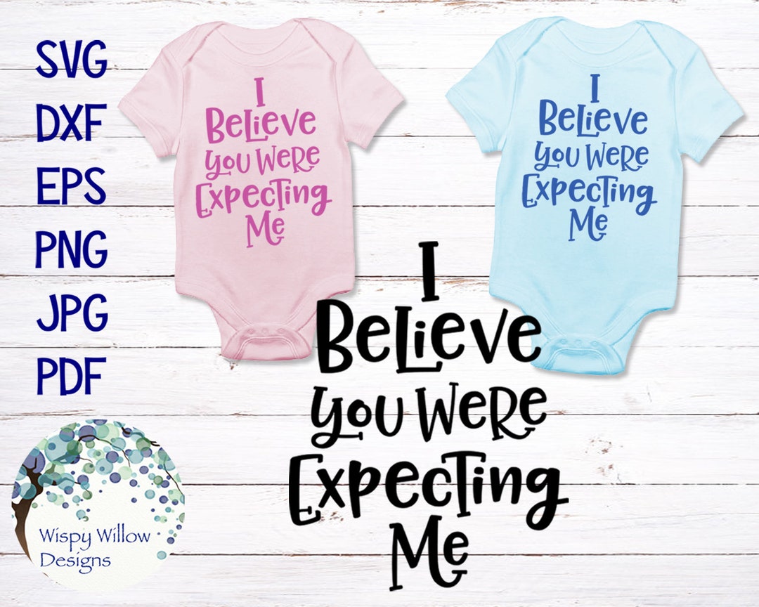 I Believe You Were Expecting Me SVG for Cricut, Funny New Baby Outfit ...