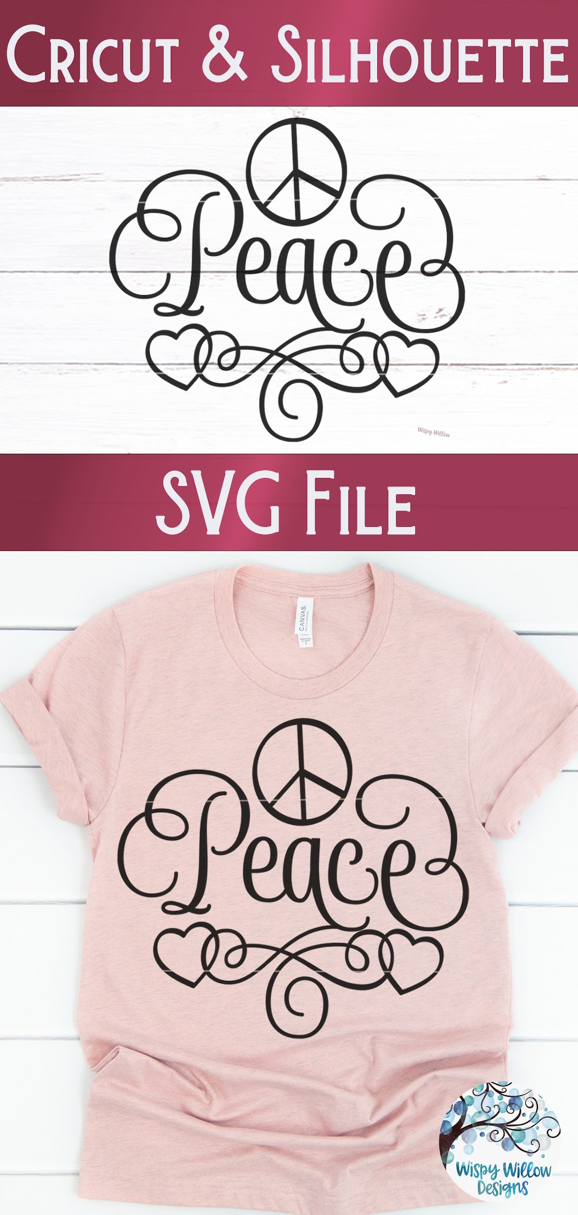 Peace SVG Peace Sign SVG Swirly Cursive Peace Svg Peace | Etsy