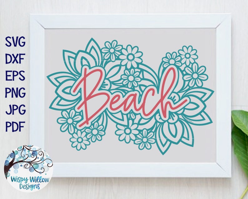 Floral Beach Sign SVG Beach Mandala Svg Mandala Beach Sign - Etsy