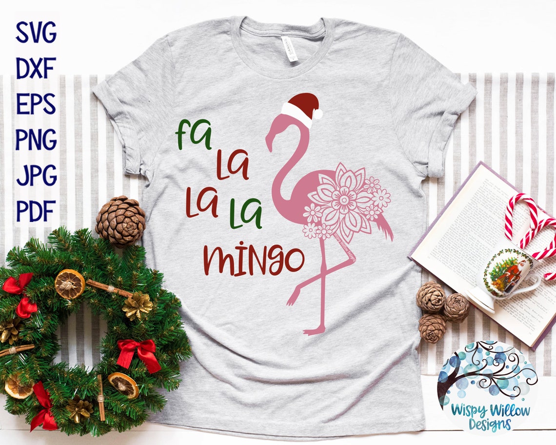 Fa La La La Mingo Svg Christmas Flamingo Svg Tropical - Etsy