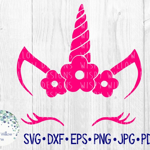 Unicorn SVG File Floral Unicorn Face SVG Flower Unicorn Cut | Etsy