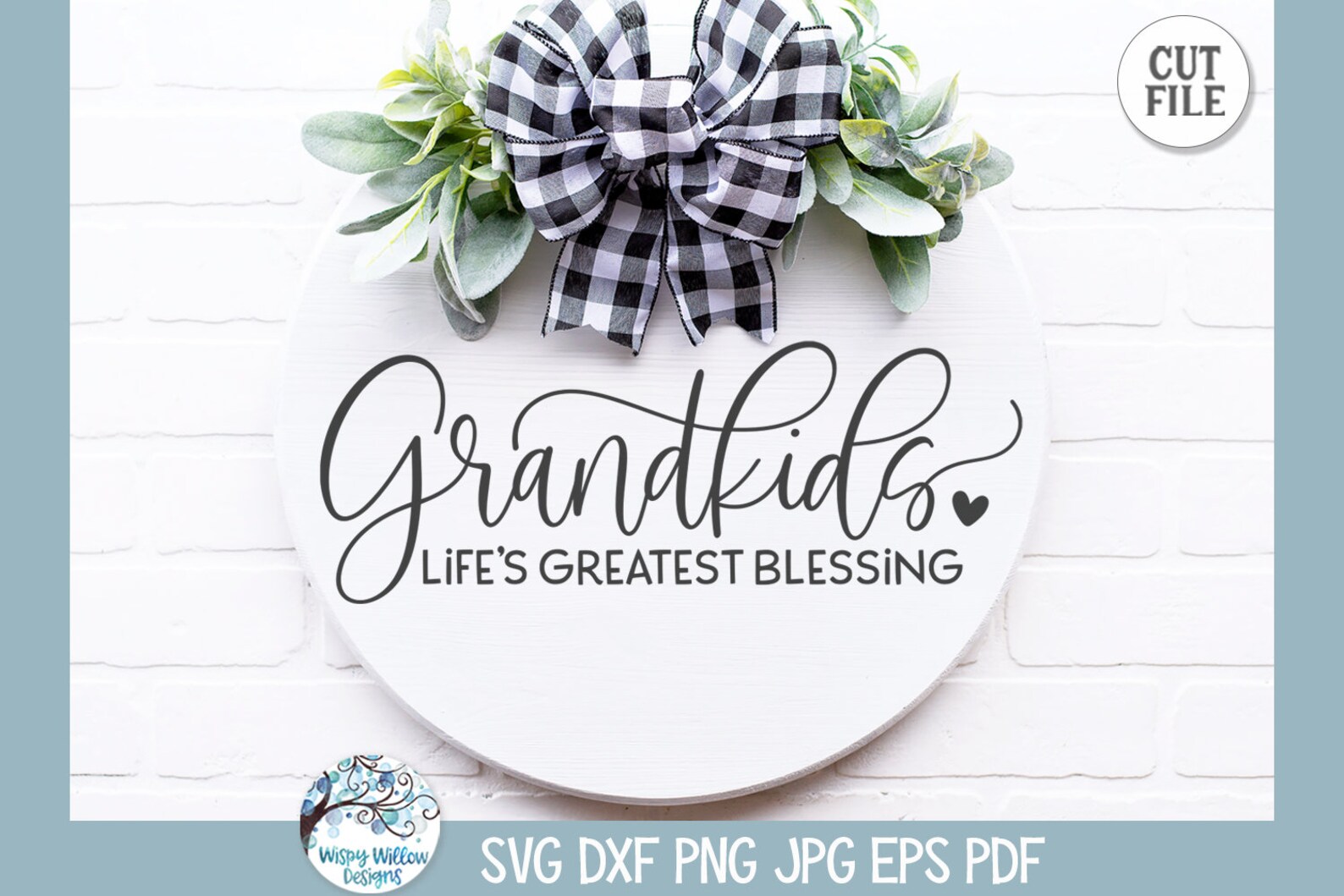 Grandkids Life Greatest Blessing SVG for Cricut, Grandparent Sign PNG ...