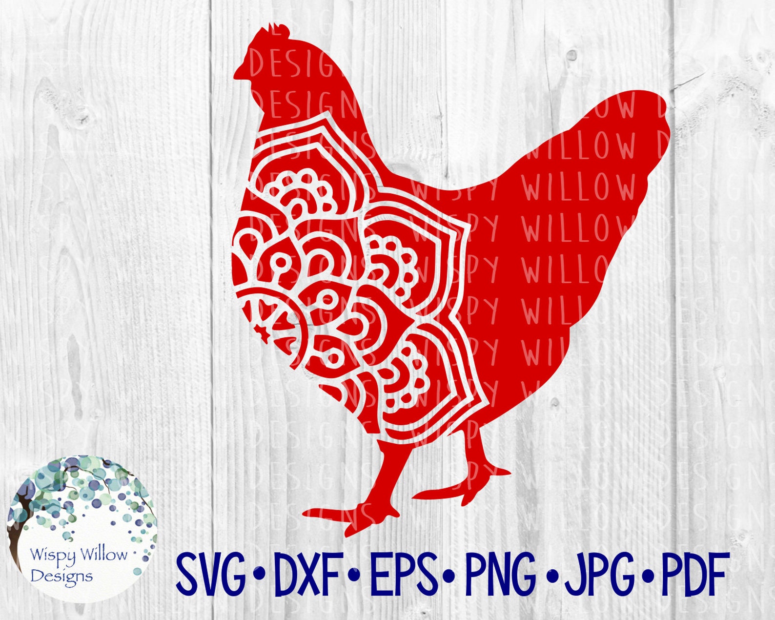 Hen Mandala SVG DXF Chicken Mandala Chicken SVG Pdf Png - Etsy