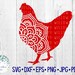 Hen Mandala SVG, DXF, Chicken Mandala, Chicken SVG, Pdf, Png, Eps, Jpeg ...