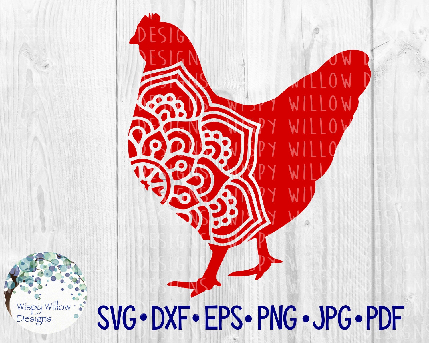 Hen Mandala SVG DXF Chicken Mandala Chicken SVG pdf png | Etsy