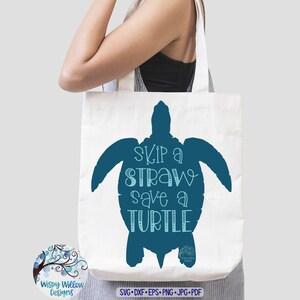 Skip A Straw Save A Turtle SVG, DXF, Png, Sea Turtle SVG, Summer Svg ...