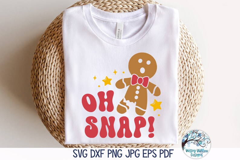 Oh Snap SVG for Cricut Funny Gingerbread Man Cookie Groovy - Etsy