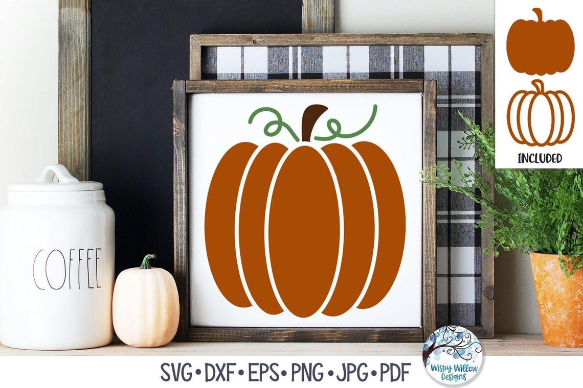 Pumpkin SVG Pumpkin Silhouette SVG Pumpkin Outline Pumpkin - Etsy