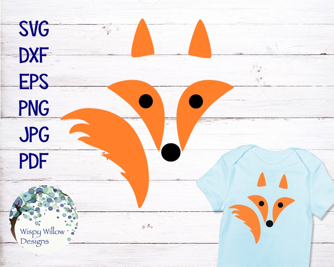 Fox SVG DXF PNG Eps Jpeg Pdf Cute Fox Face Simple Fox - Etsy