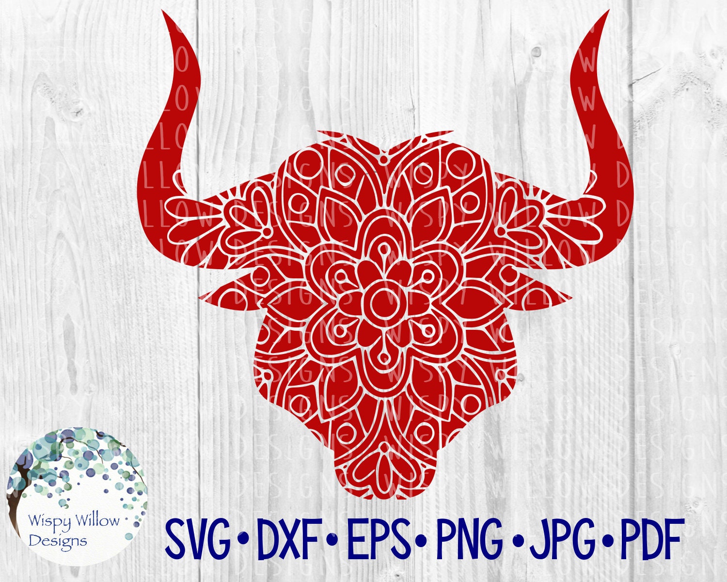 Bull Mandala SVG DXF pdf png eps jpeg Digital Download | Etsy