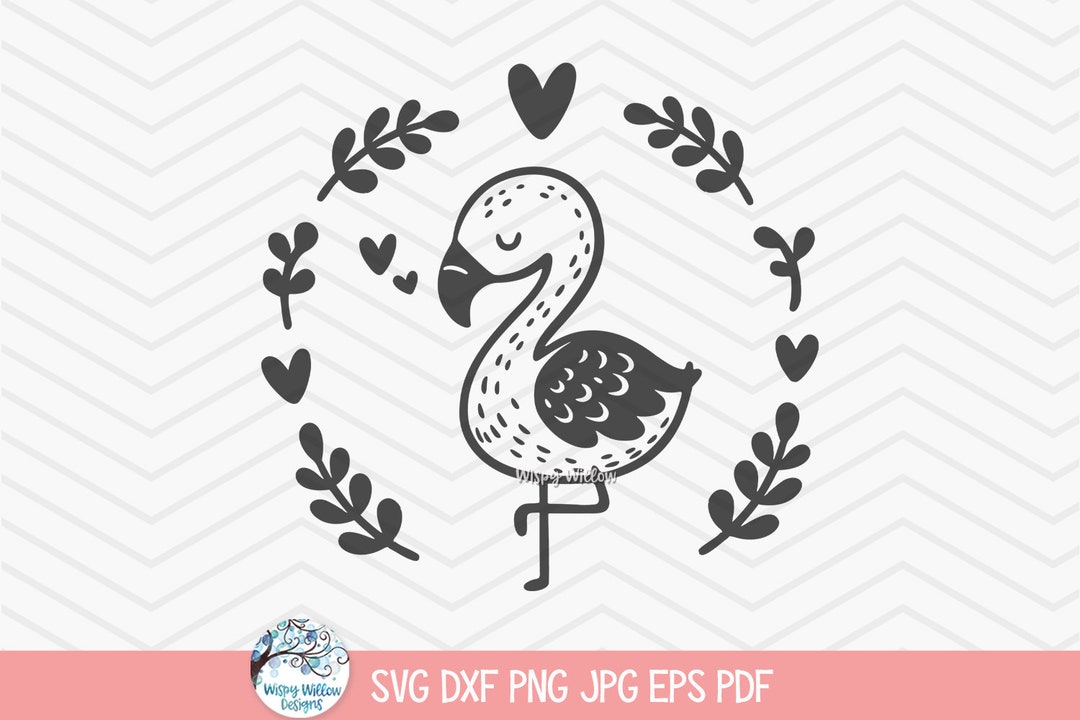 Flamingo SVG for Cricut, Tropical Bird, Baby Animal Clipart PNG, Baby ...