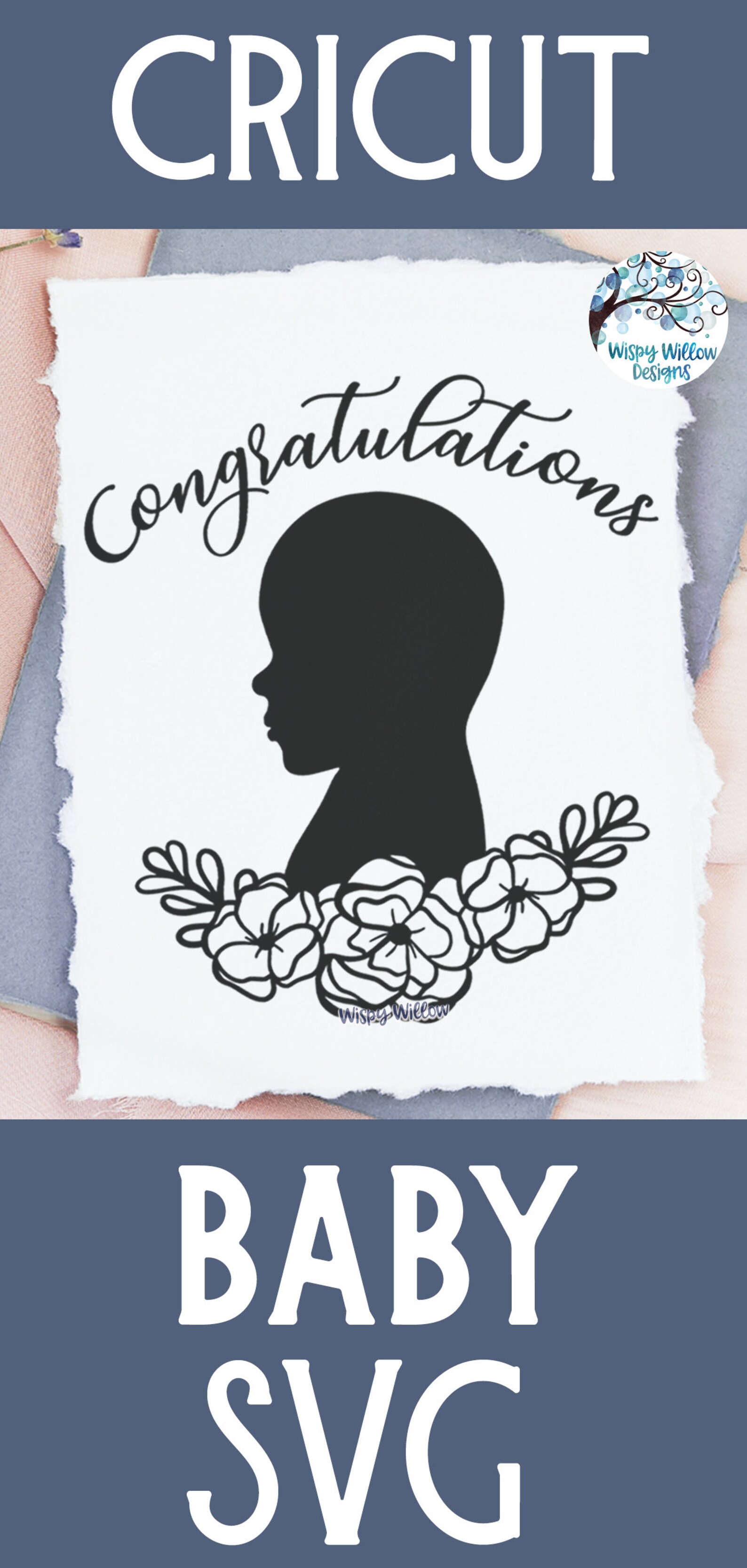 Congratulations Baby With Flowers SVG New Baby Svg - Etsy