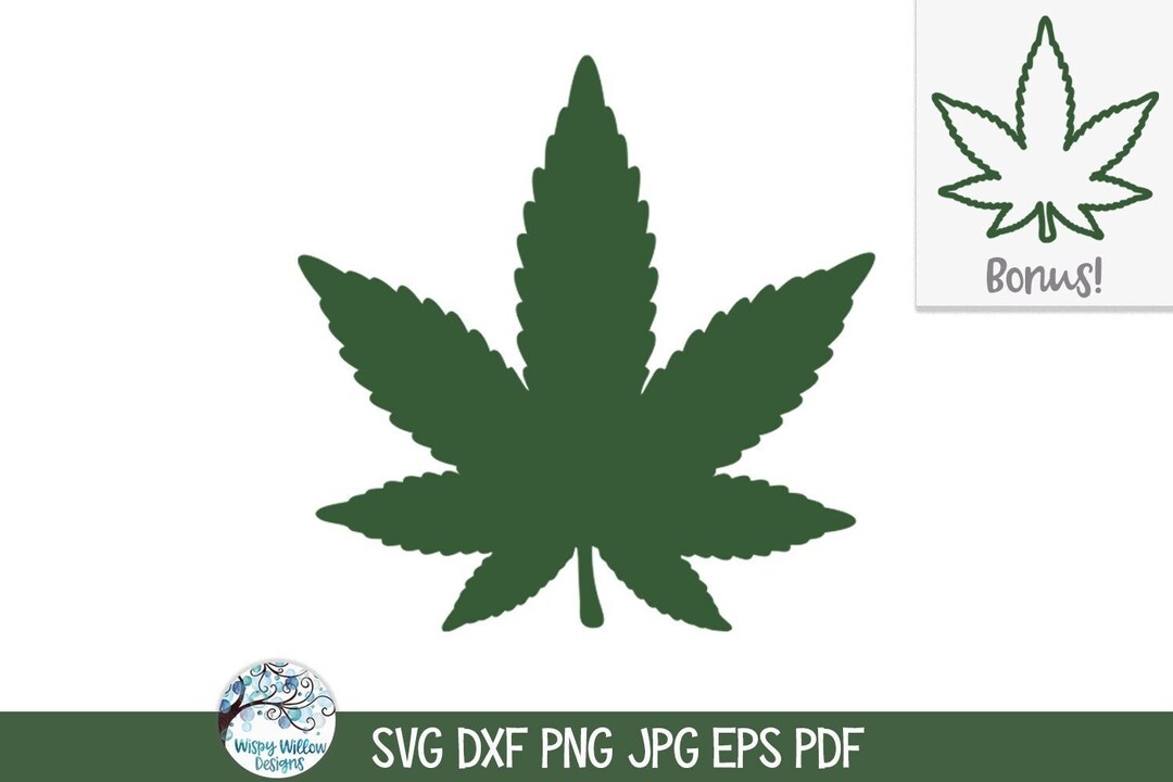 Marijuana Leaf SVG for Cricut Marijuana Silhouette Cannabis - Etsy