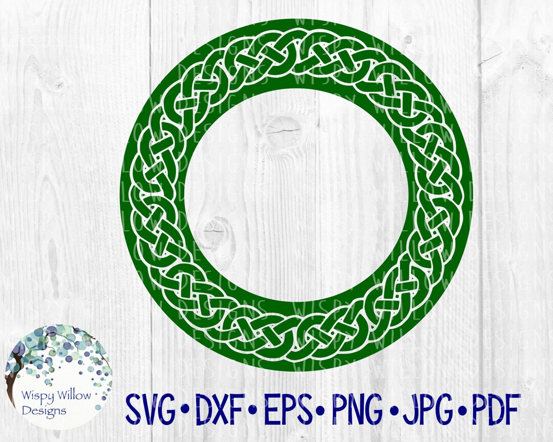 Celtic Monogram Frame SVG for Cricut, Celtic Knot Border Design, Irish ...