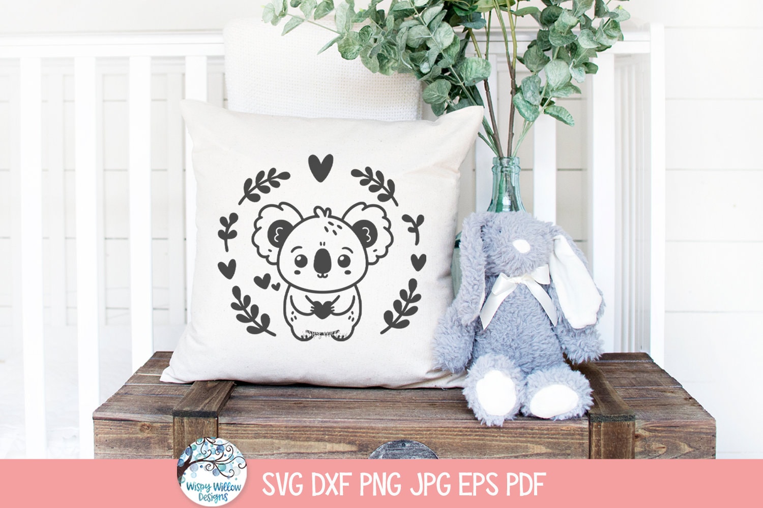 Koala SVG for Cricut, Baby Koala Bear, Valentine's Day, Kid's Animal ...
