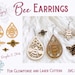 Bee Earring File for Laser Cutter, Summer Earring, Bumble Bee Dangle ...