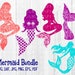 Mermaid SVG Bundle, Mermaids, DXF, EPS, Jpg, Png, Pdf, Nautical, Beach ...