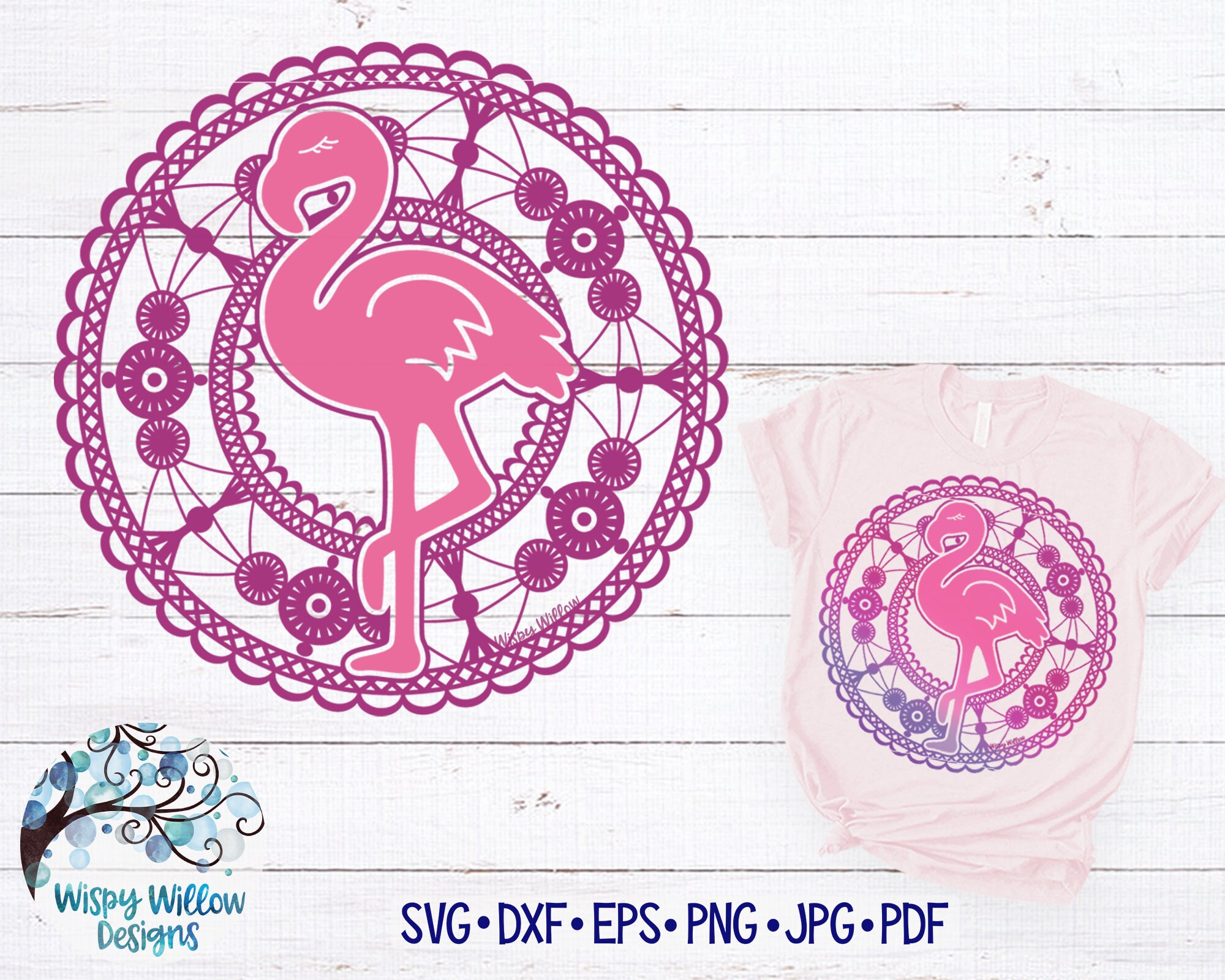 Flamingo Mandala SVG, DXF, Mandala Flamingo SVG, Flamingo Svg, Spring ...