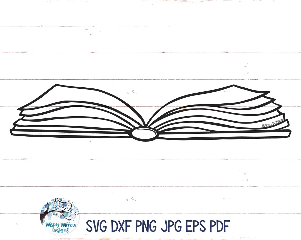 Open Book Svg, Reading Svg, Read, Love to Read, Book With Pages Open ...