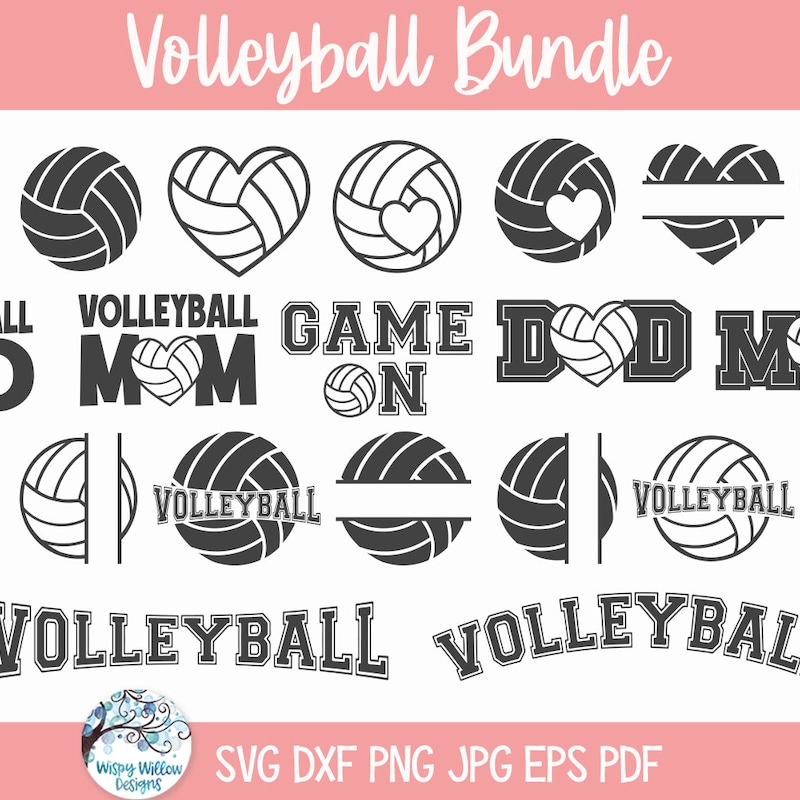 Volleyball Svg - Etsy