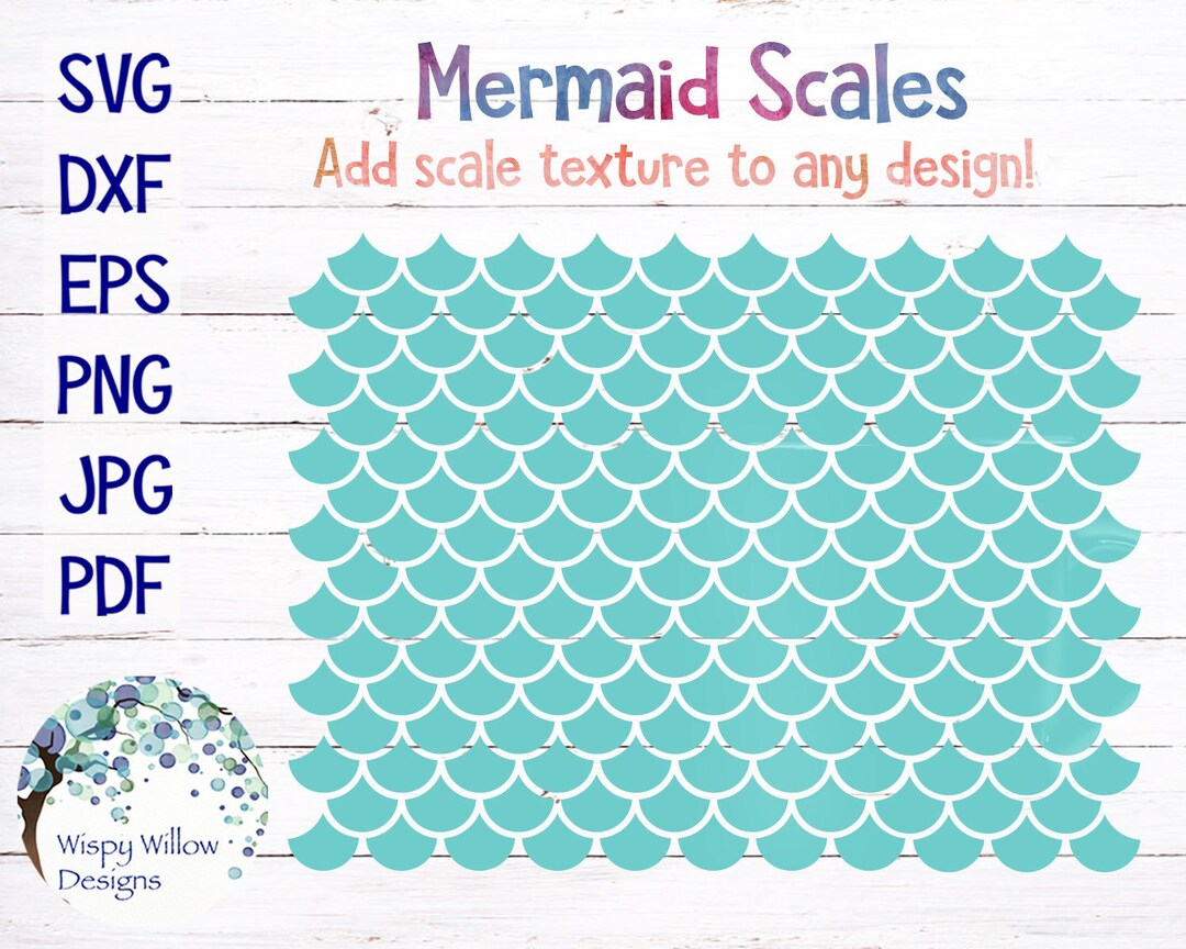 Mermaid Scale Pattern SVG File for Cricut, Fish Scale, Dragon Scale ...