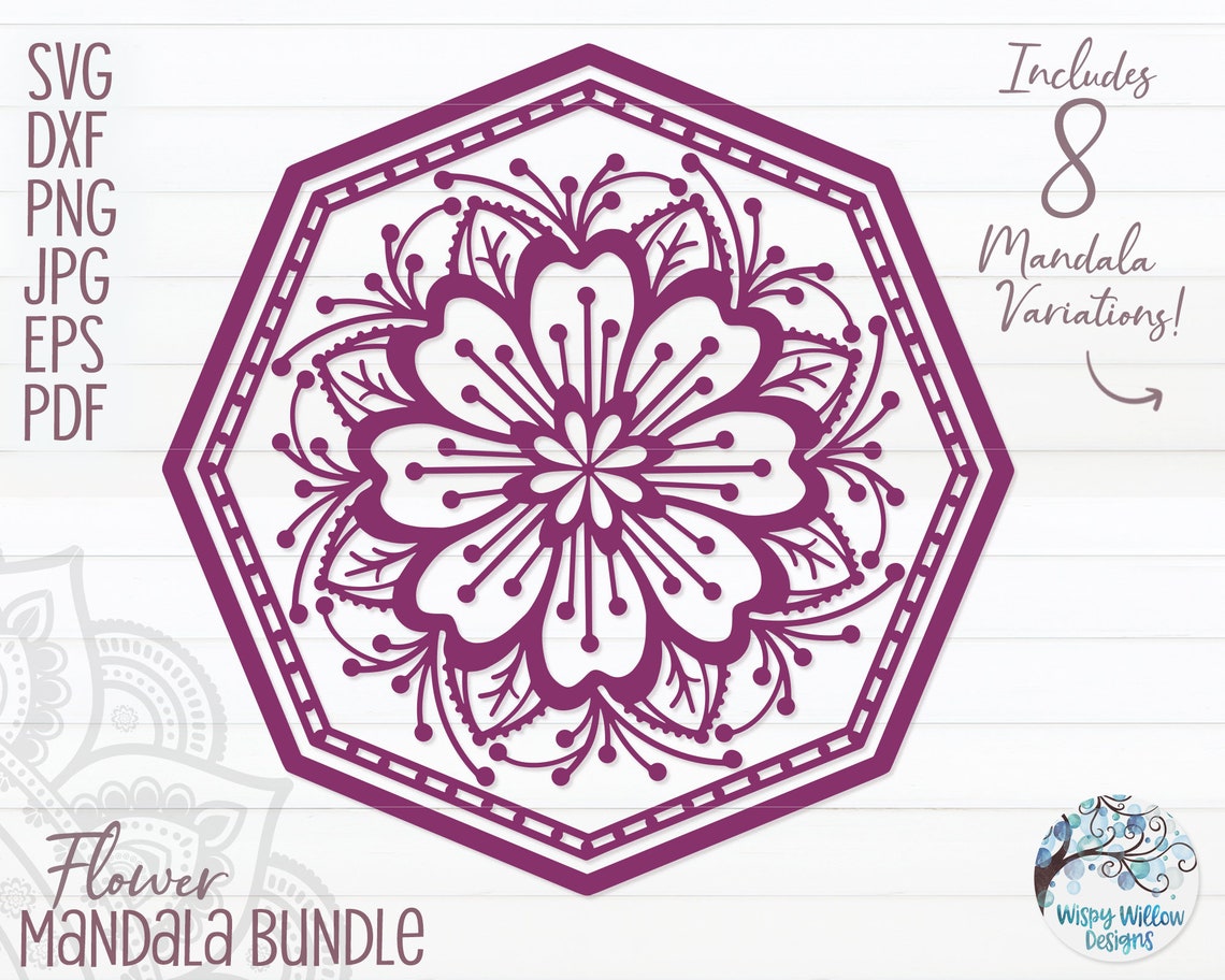 Flower Mandala SVG Bundle Mandalas Svg Mandala Svg SVG - Etsy