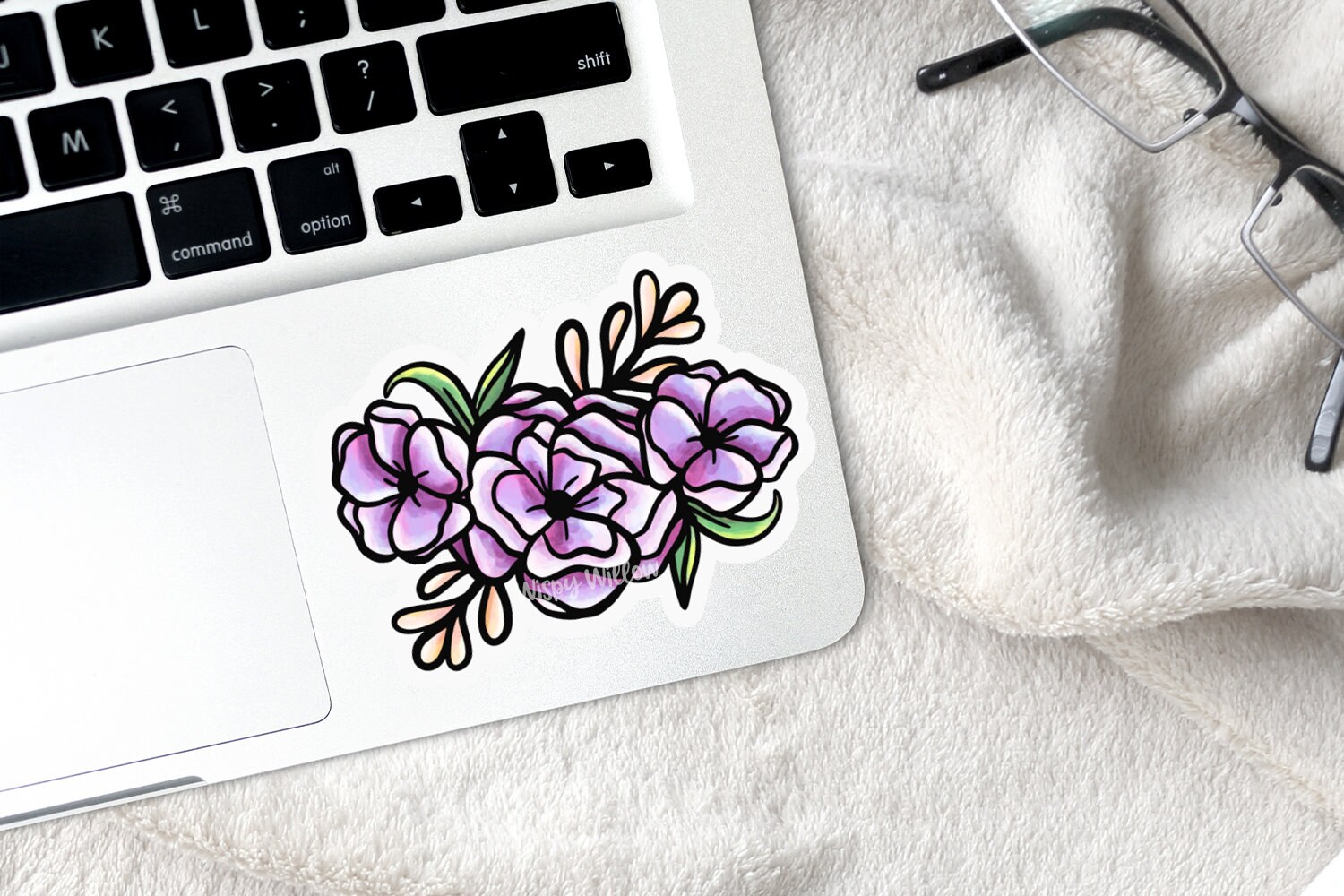 Purple Flower Stickers PNG Printable Flower Stickers Floral | Etsy