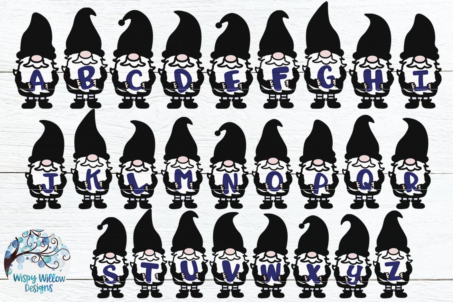 Buy Gnome Alphabet SVG Gnome Letters SVG Gnome SVG Gnome Online in ...