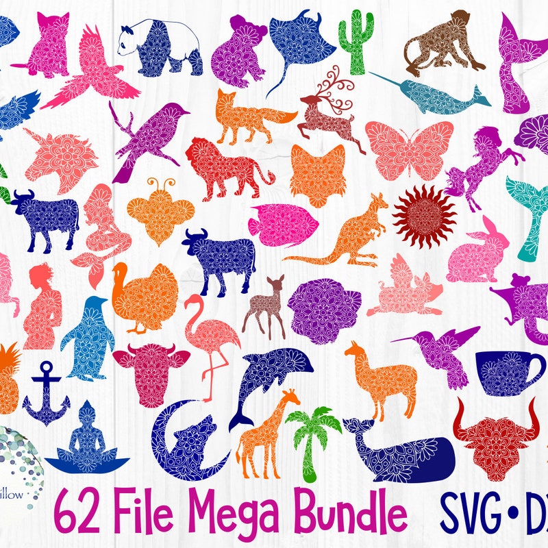 Animal Mandala Svg - Etsy
