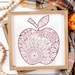 Fall Apple Zentangle SVG, Fall Svg, Apple Mandala Svg, Apple Zentangle ...