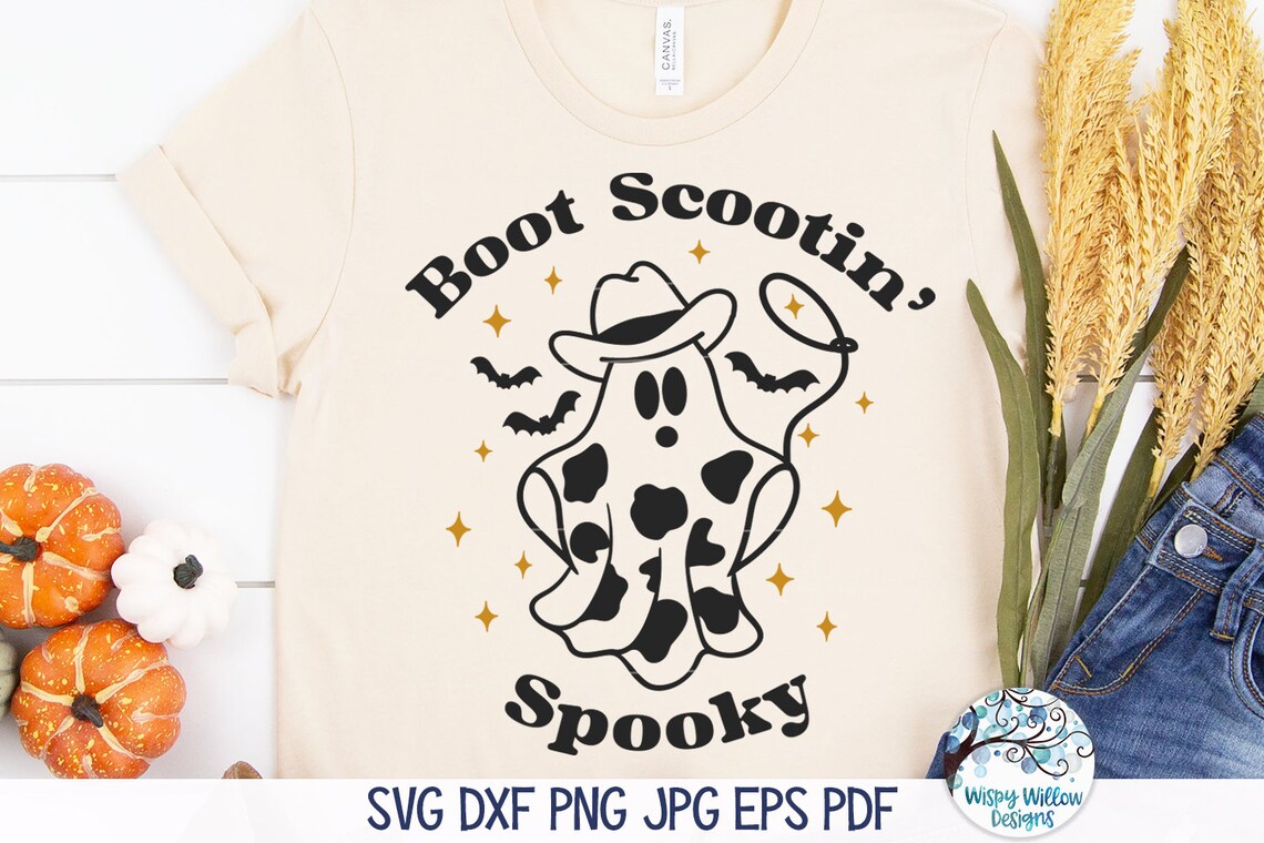 Boot Scootin' Spooky Ghost SVG for Cricut Funny Western - Etsy