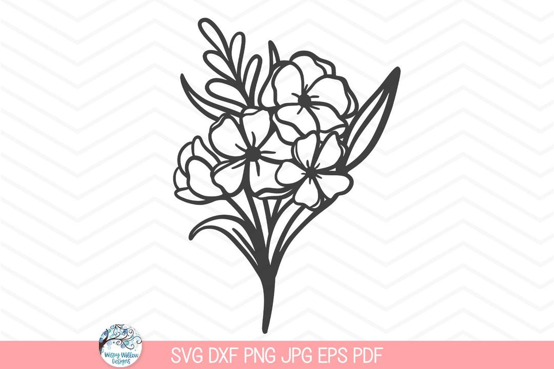 Flower Bouquet SVG File for Cricut, Spring Flower Arrangement, Floral ...