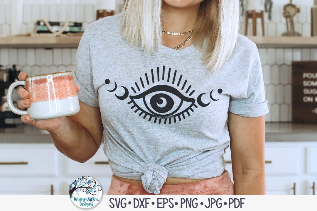 Magical Eye With Moon Phases SVG for Cricut, Third Eye Mystical Boho T ...