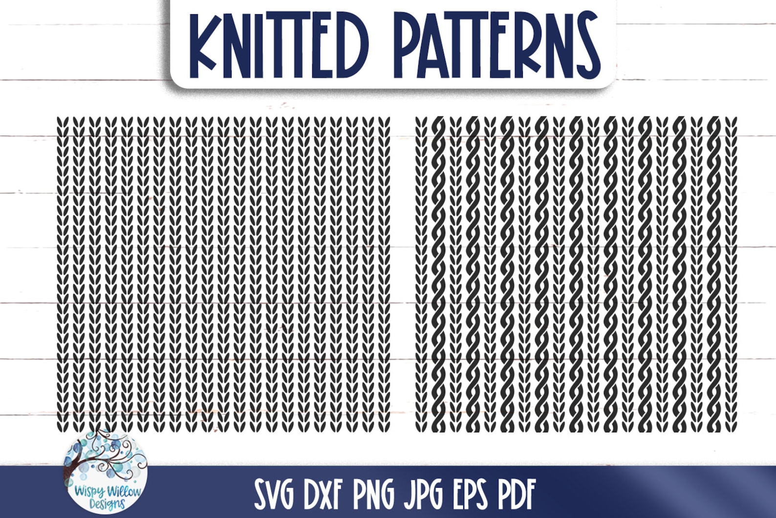 Knitted Pattern SVG Bundle, Knitting Yarn Texture PNG, Cable Stitch ...